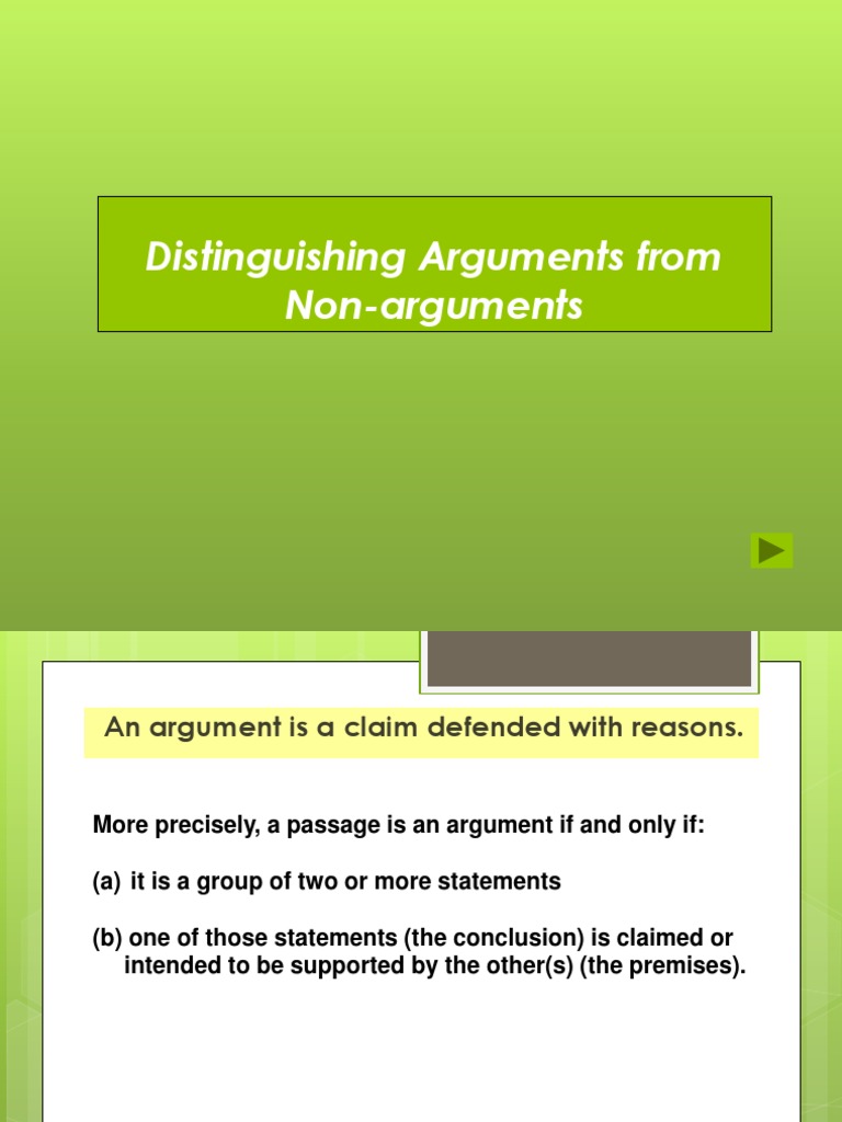 Arguments Vs Non Arguments | PDF | Argument | Democracy