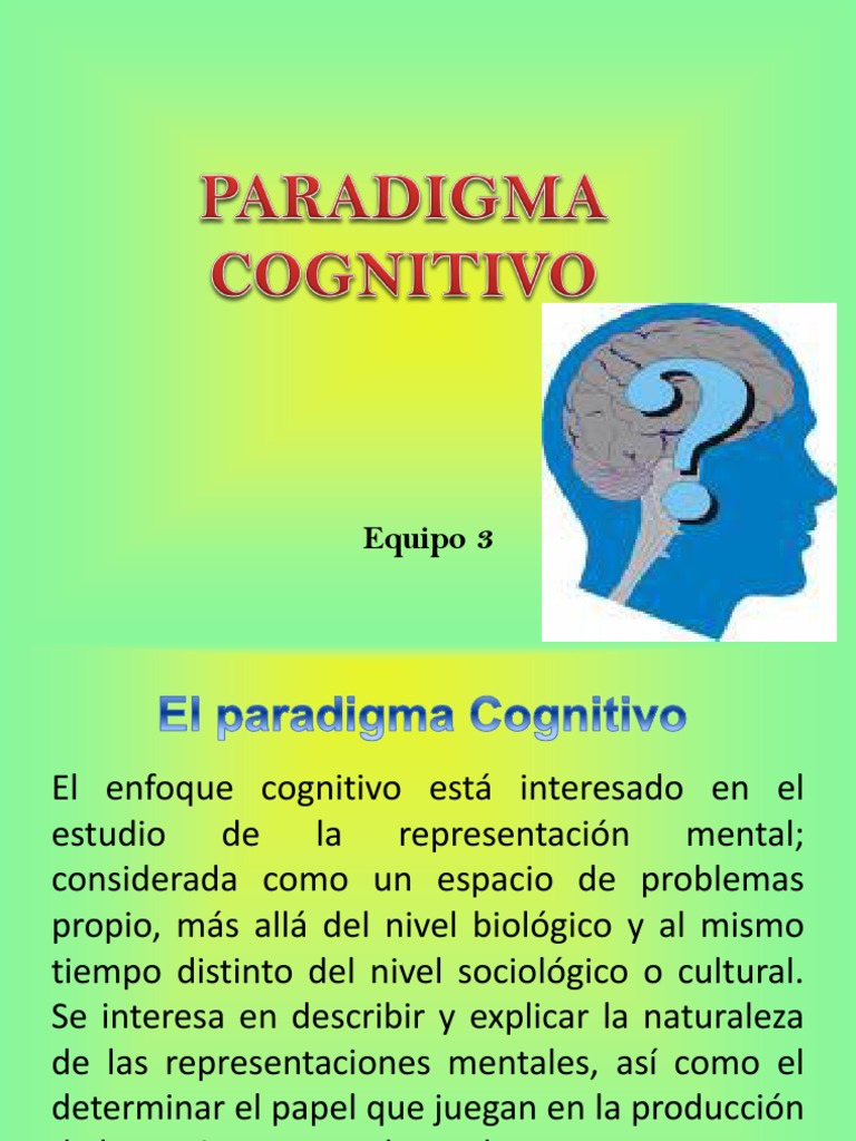 PARADIGMA COGNITIVO EXPOSICION | Paradigma | Aprendizaje