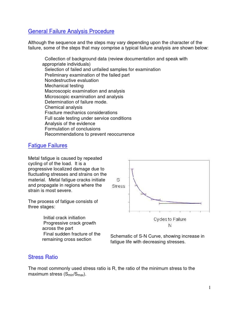 General Failure Analysis Procedure and Sources of Failure | PDF ...