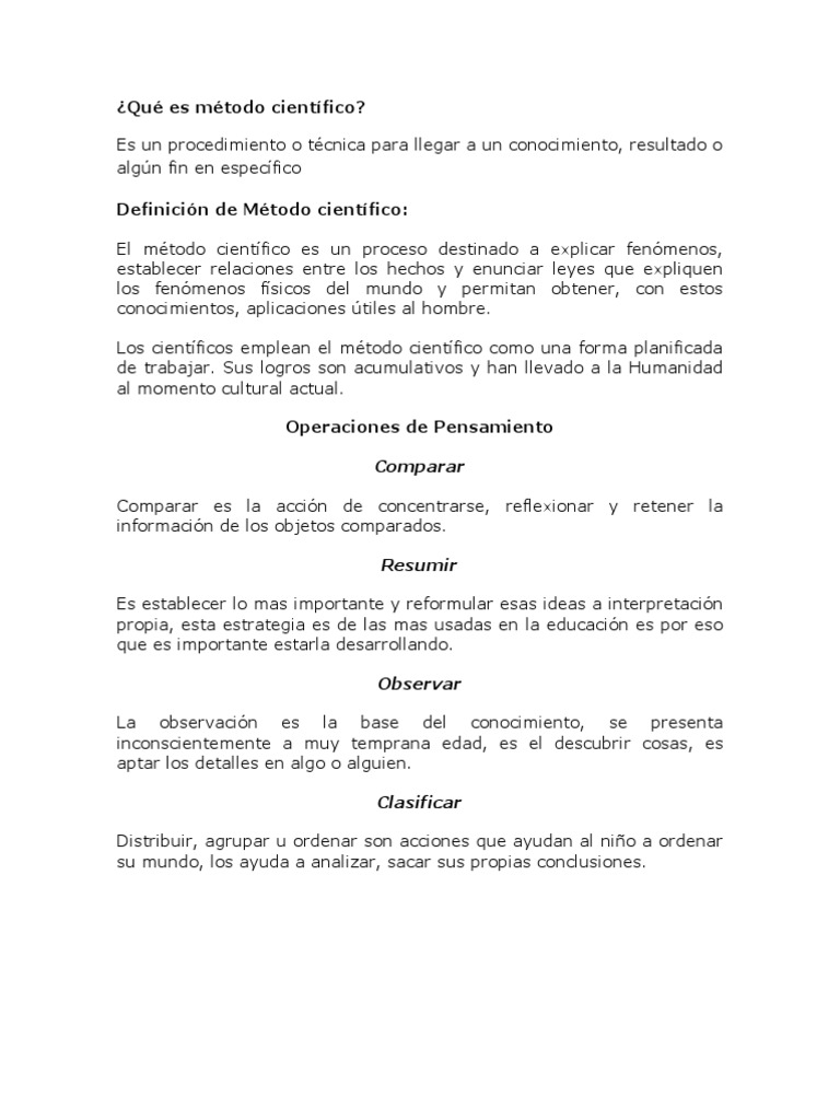 Lectura y Metodo Cientifico | PDF | Método científico | Conocimiento