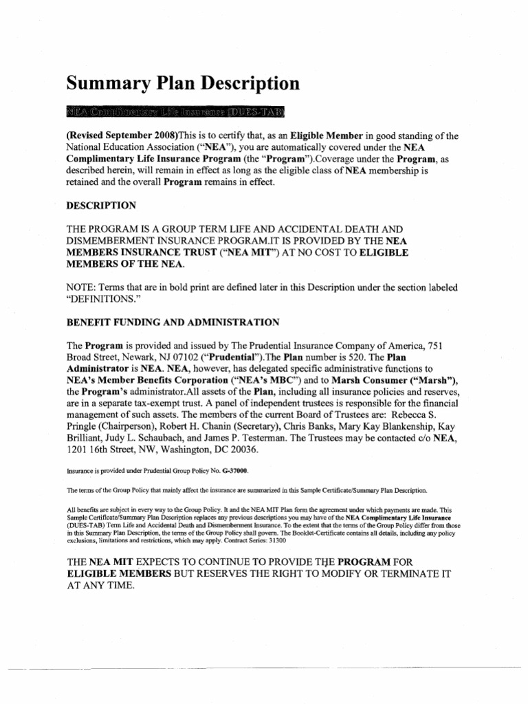 NEA Life Insurance | PDF | Life Insurance | Insurance