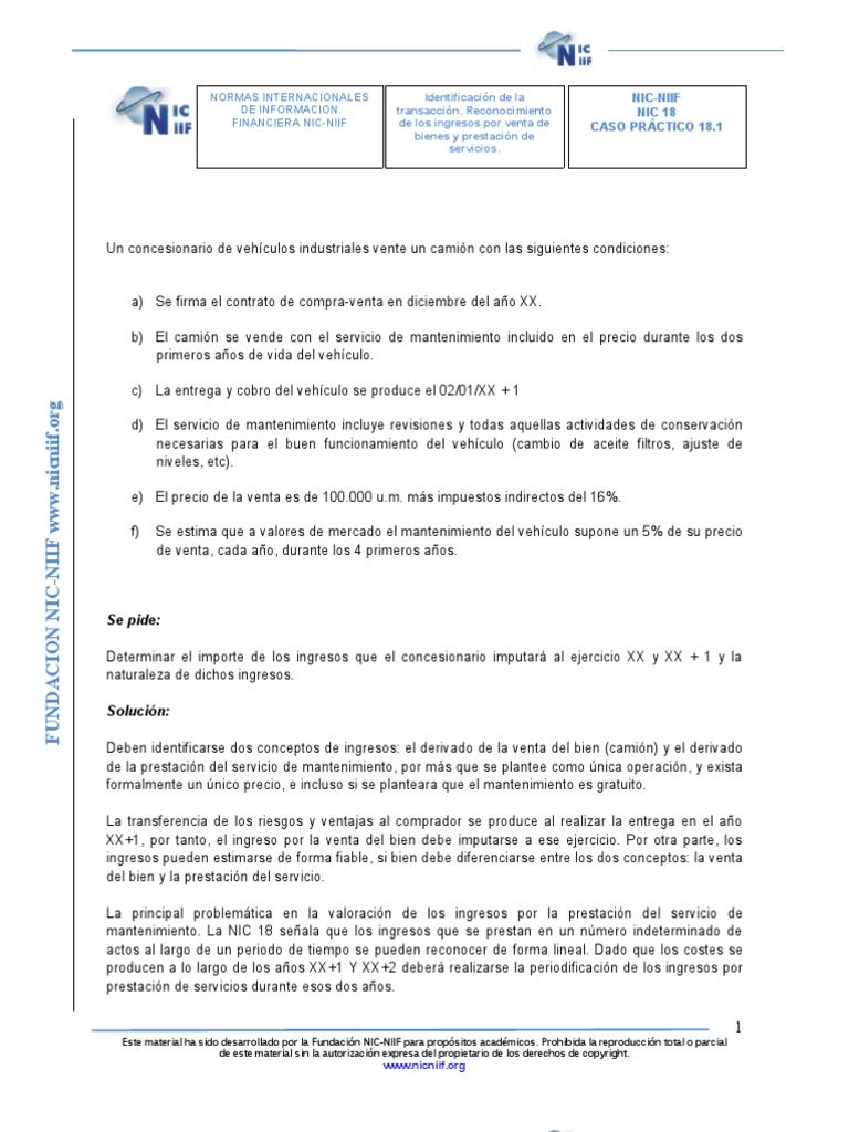 NIC 18 Ejerciciospdf | PDF | normas internacionales de INFORMACION ...