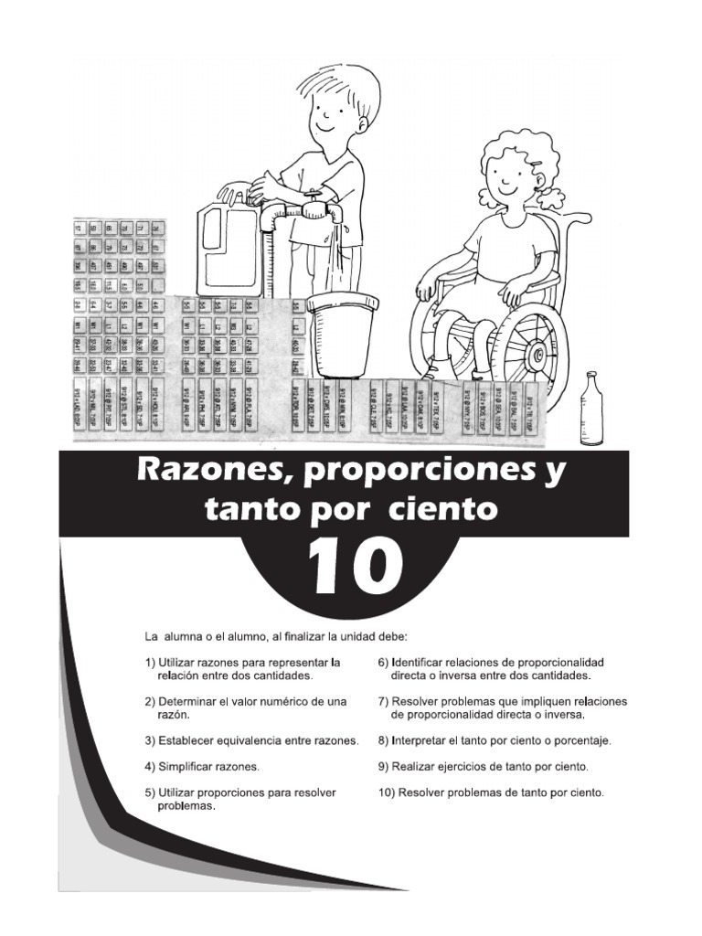 Matematica 6to - Unidad 10 - Razones, Proporciones y Tanto Por Ciento | PDF