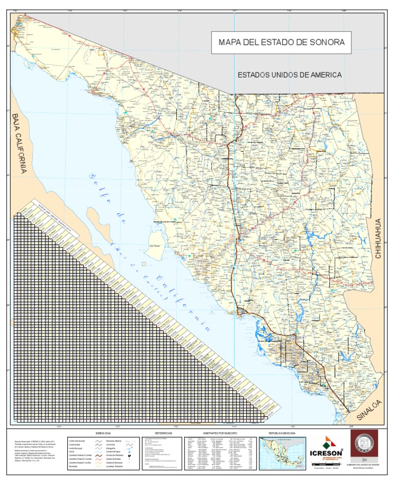 Mapa de Sonora Grande 2012 | PDF | México
