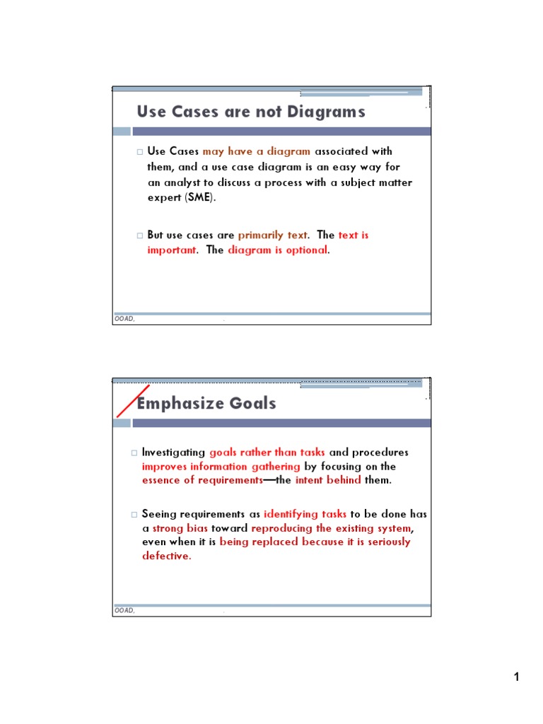 Understanding Use Cases in OOAD | PDF | Use Case | Software Engineering