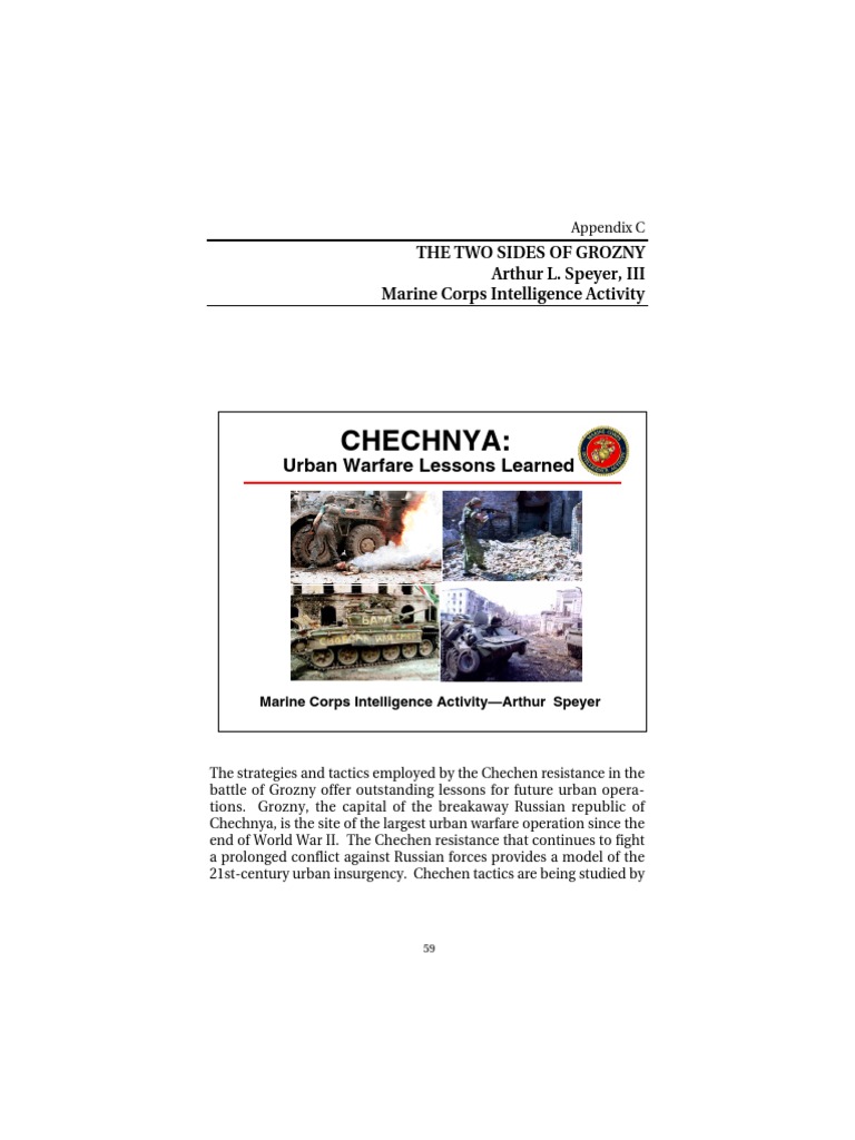 Chechen Tactics in Grozny's Urban Warfare | PDF | Chechnya | Urban Warfare