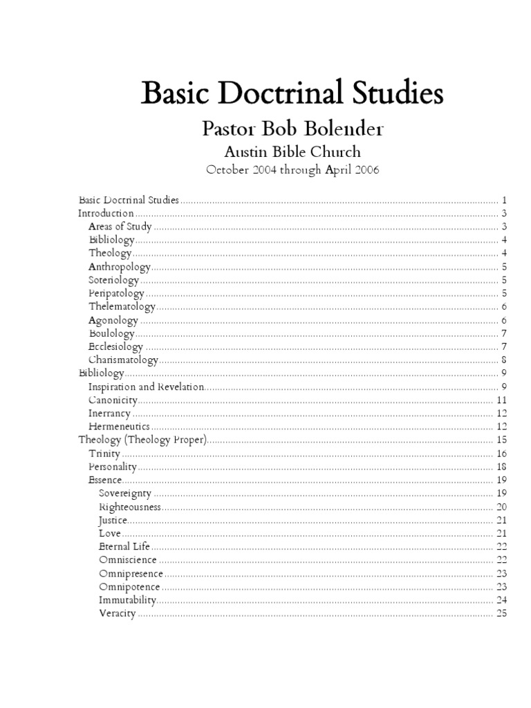 Basic Doctrinal Studies | Download Free PDF | Revelation | Bible