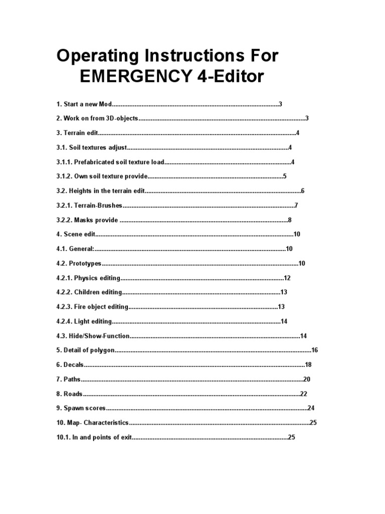 Editor Guidance Emergency 4 | PDF | Texture Mapping | Fires