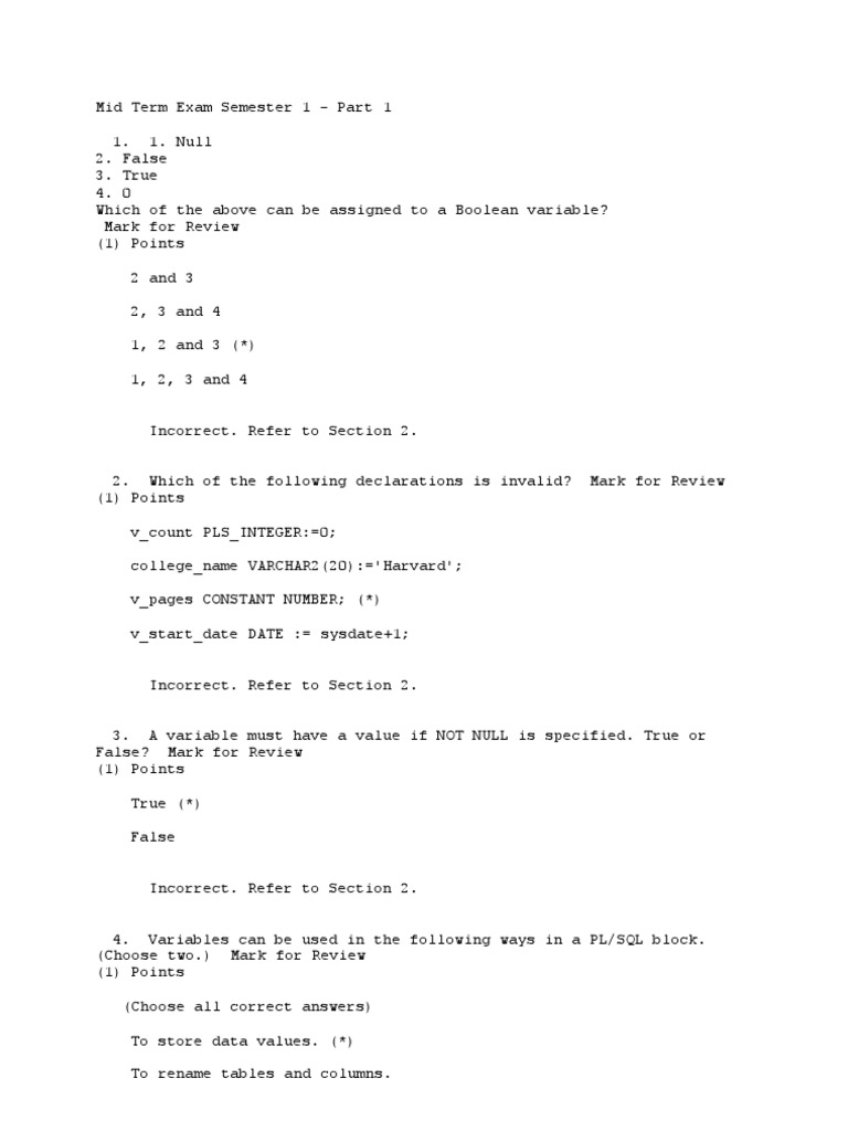 Oracle Plsql Midterm Part 4 Solutions Pdf Plsql Areas Of Computer Science 