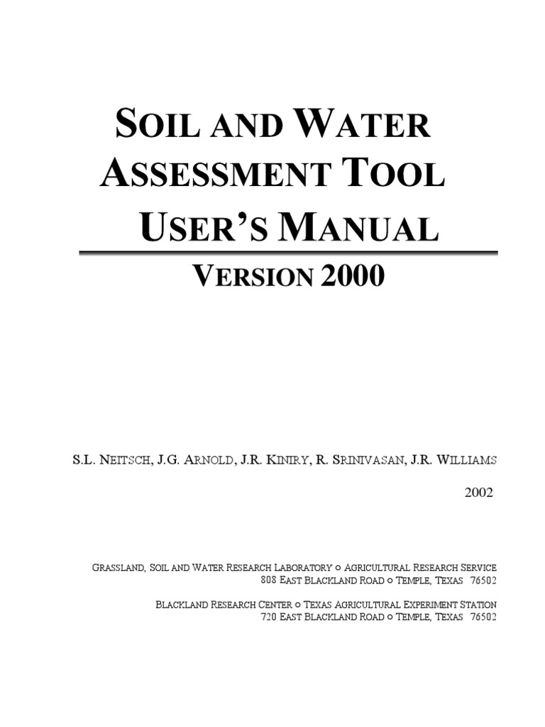 SWAT2000 User's Manual | PDF | Water Resources | File Format