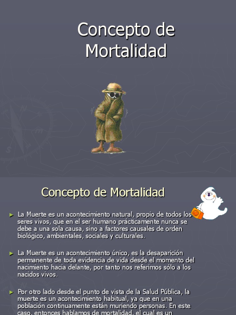 Concepto de Mortalidad | Tasa de mortalidad | Población