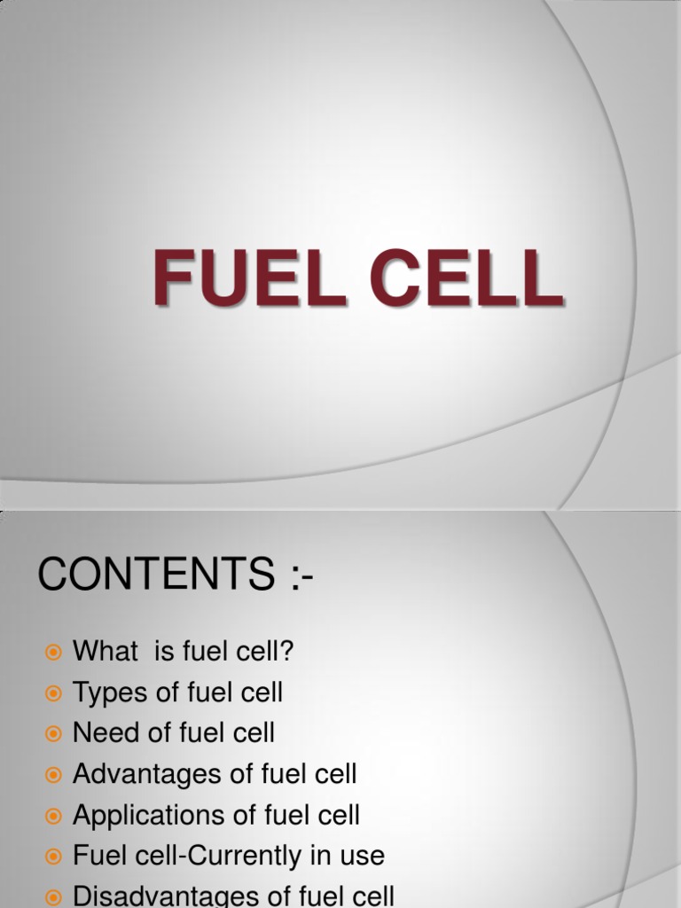 An Overview of Fuel Cells: Types, Applications, Advantages and ...
