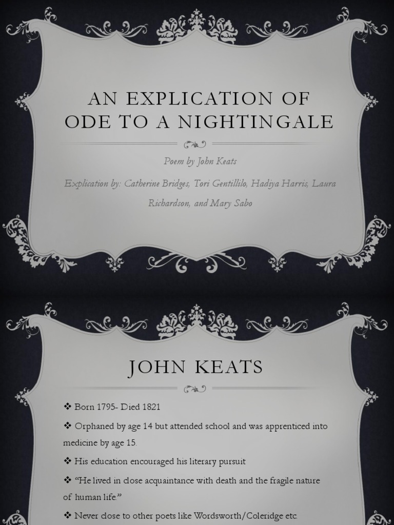 Explication of Keats' Ode to a Nightingale | PDF