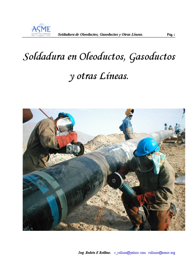 Soldadura en Oleoductos y Gasoductos-API 1104 Rollino | PDF | Soldadura ...