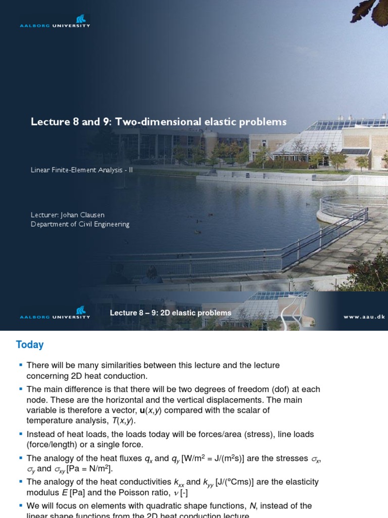 Lecture 8 9 | PDF | Finite Element Method | Mathematical Concepts