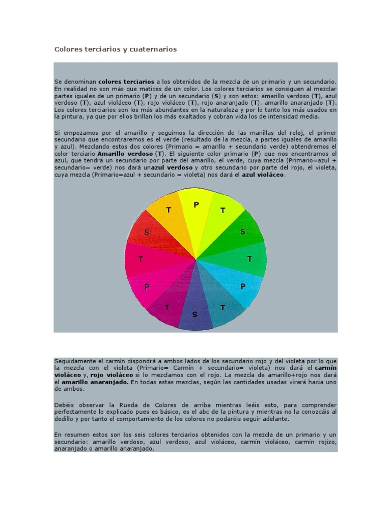 Colores Terciarios y Cuaternarios | Color | Rojo