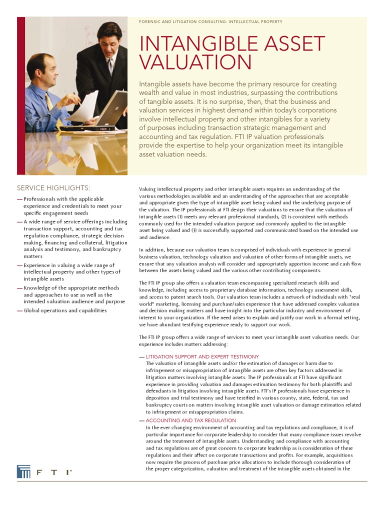 Intangible Asset Valuation IP | PDF | Valuation (Finance) | Intellectual Property