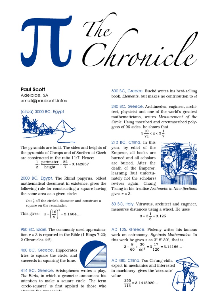 Pi Cronical | PDF | Pi | Circle