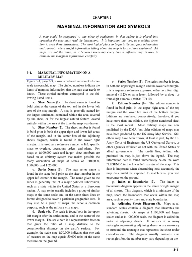 Map Reading And Land Navigation Ch3 Pdf Pdf Map Geographic Data