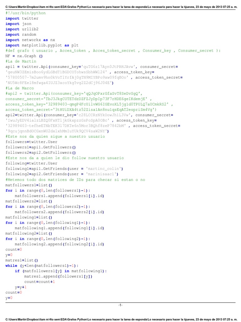 Como Crear Un Grafo Con Python | PDF