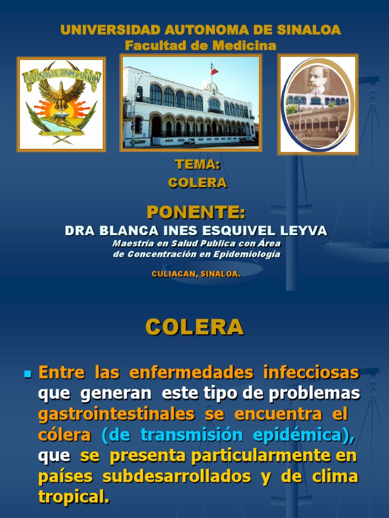 COLERA.ppt | Cólera | Diarrea