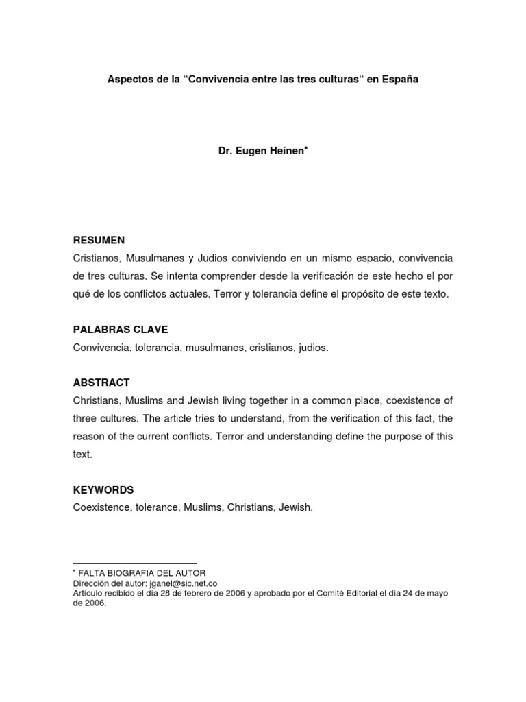 Convivencia de tres culturas en España | PDF | Maimónides | Judios ...
