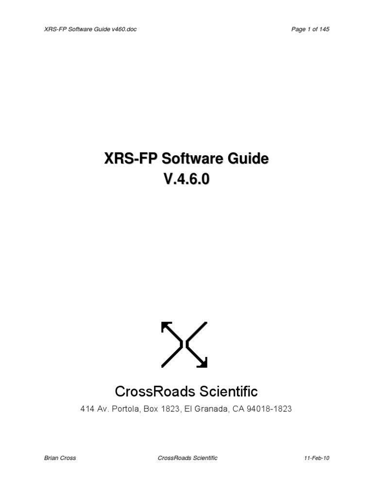 XRS-FP Software Guide v460 | PDF | X Ray | Atoms