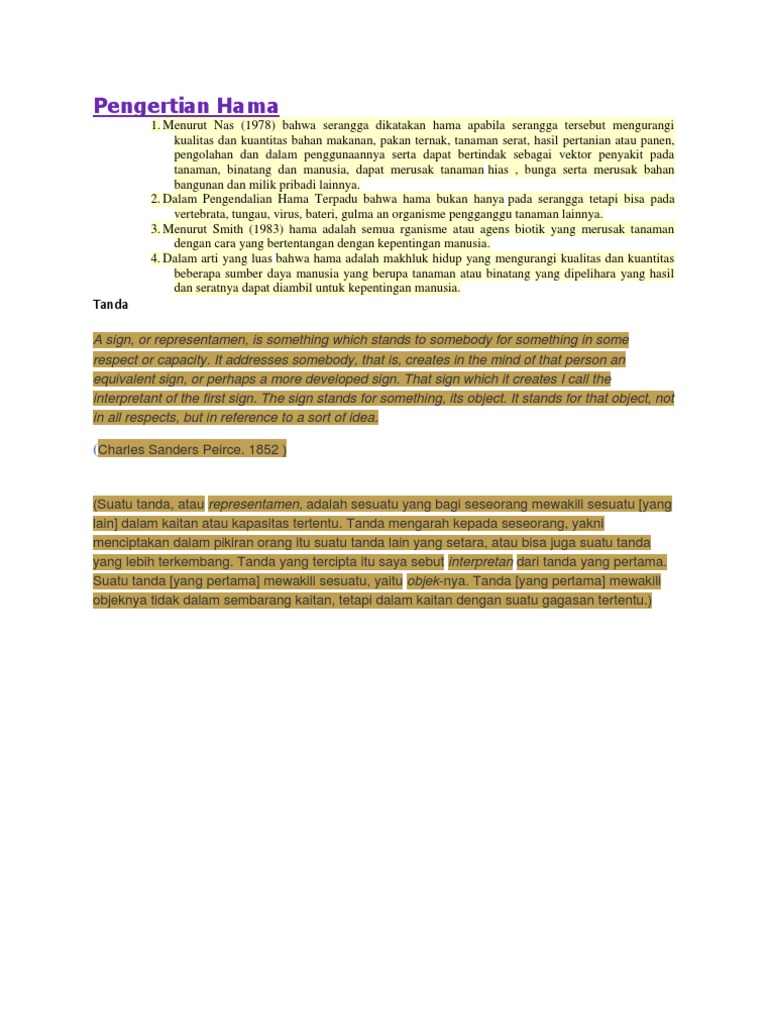 Pengertian Hama | PDF