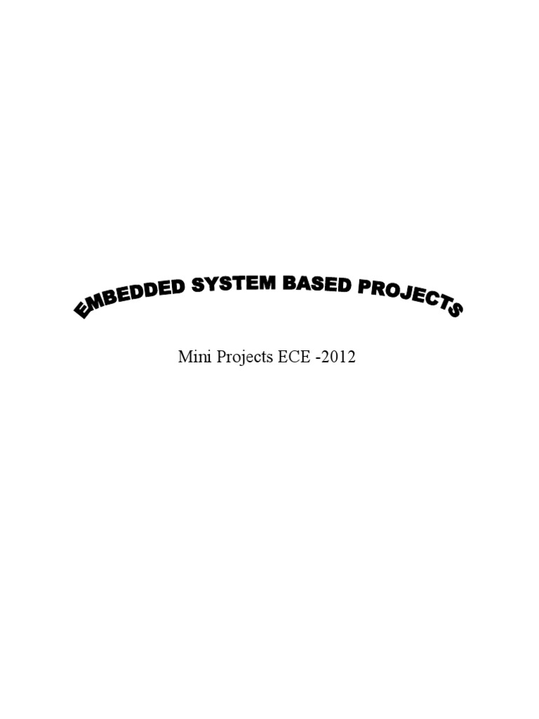 ECE Mini Projects List | PDF | Embedded System | Wireless