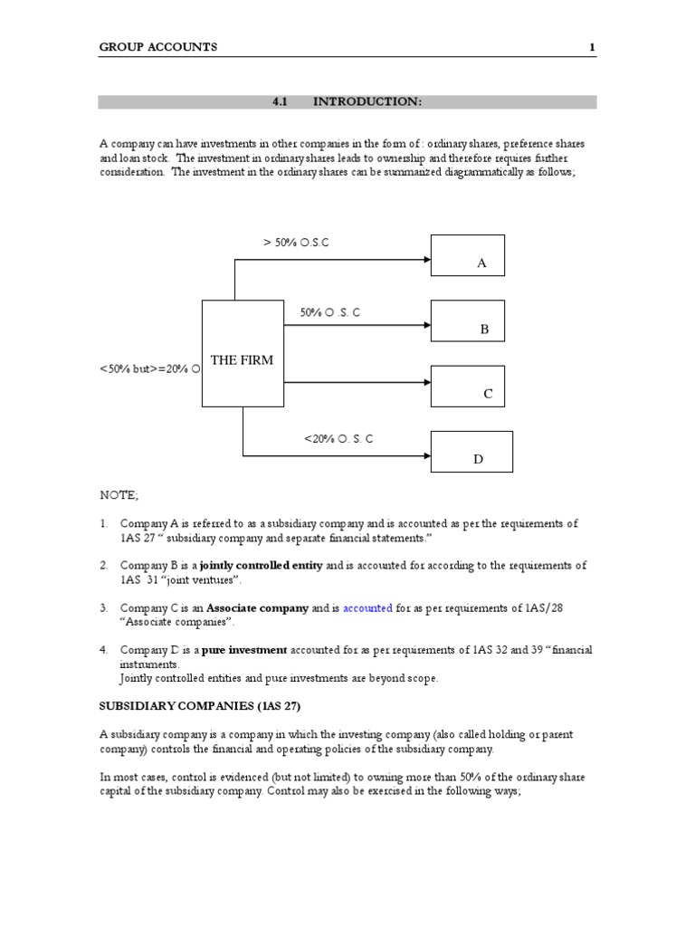 Accounting For Investments in Subsidiaries | PDF | Goodwill (Accounting ...
