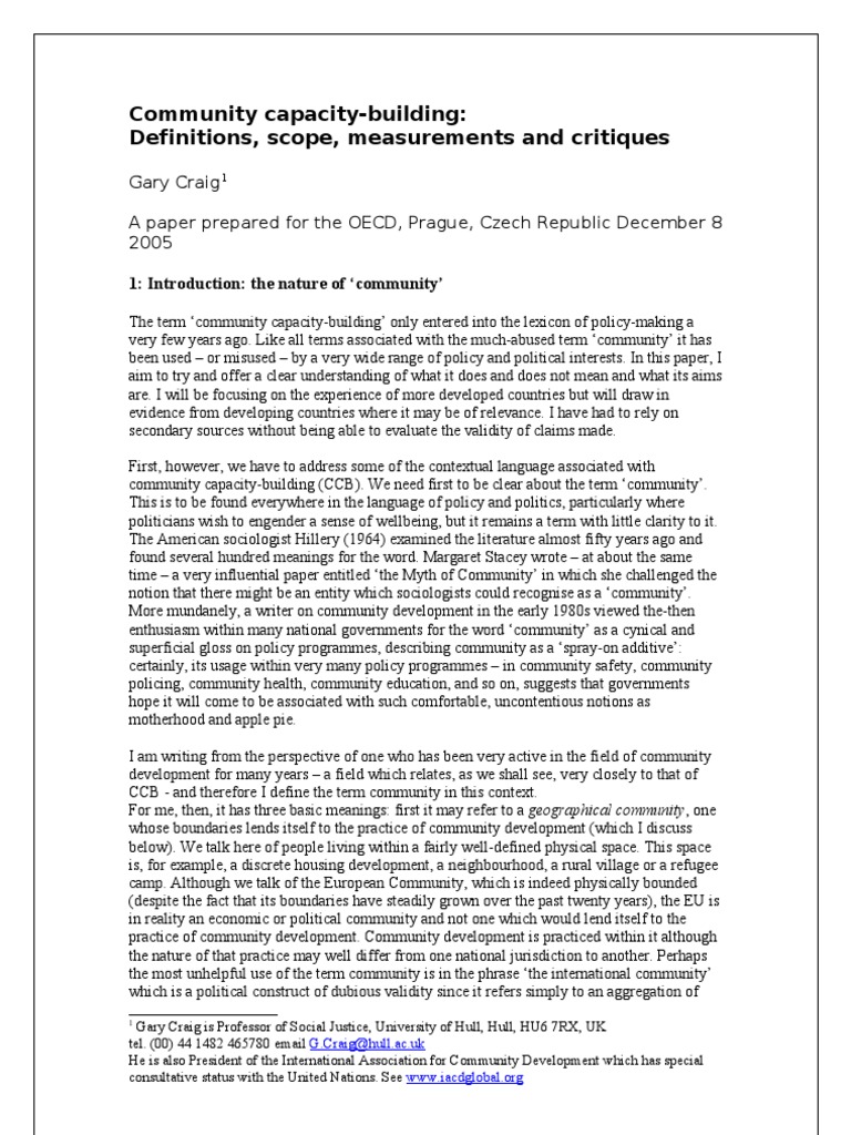 Community Capacity-Building Guide | PDF | Capacity Building | Community ...