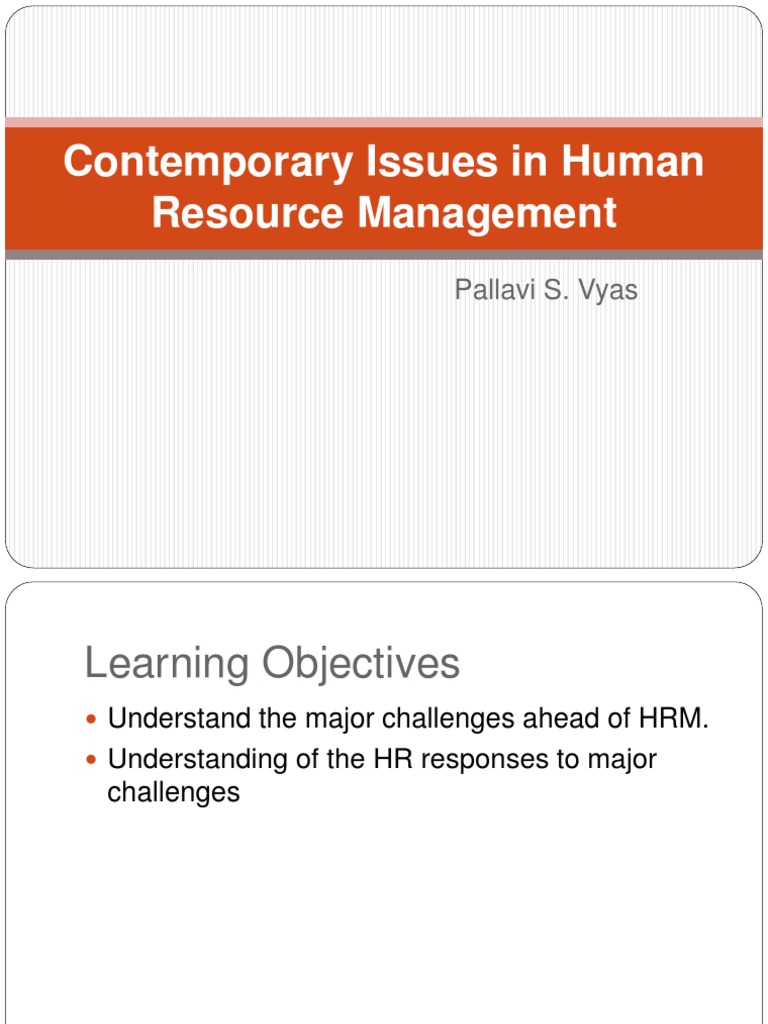 Contemporary Issues in HRM | Human Resource Management | Turnover ...