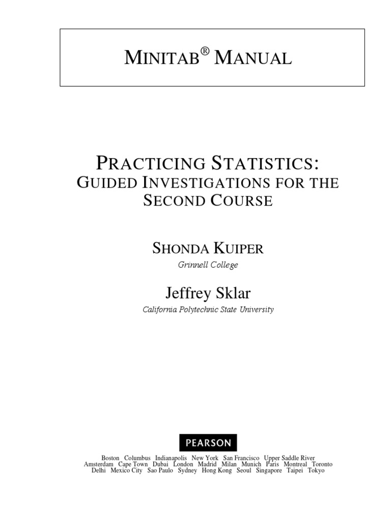 Minitab Manual | PDF