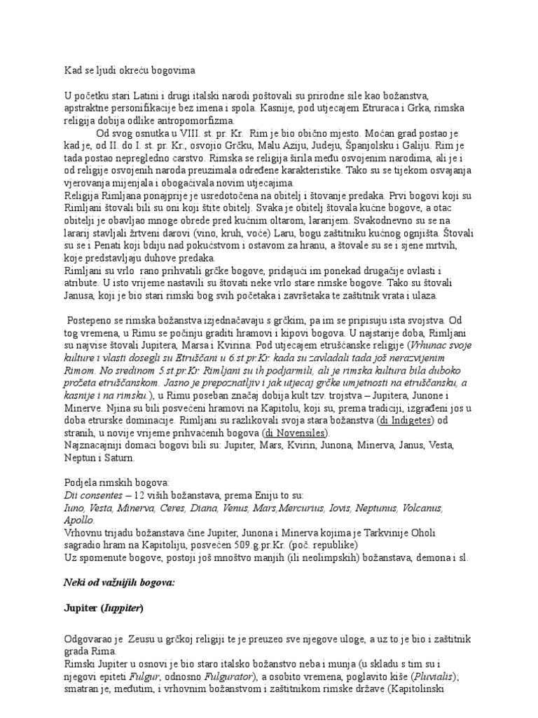 Rimski Bogovi | PDF