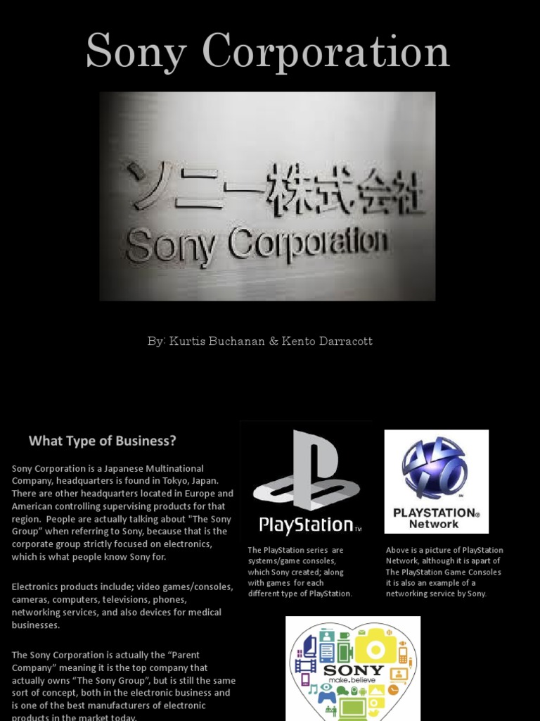 Overview of Sony Corporation's Business | PDF | Sony | Play Station