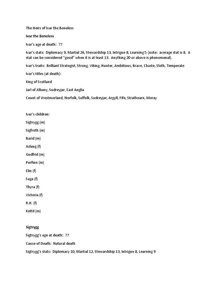 Ivar the Boneless and His Heirs | PDF | Viking Age People | Norse Mythology