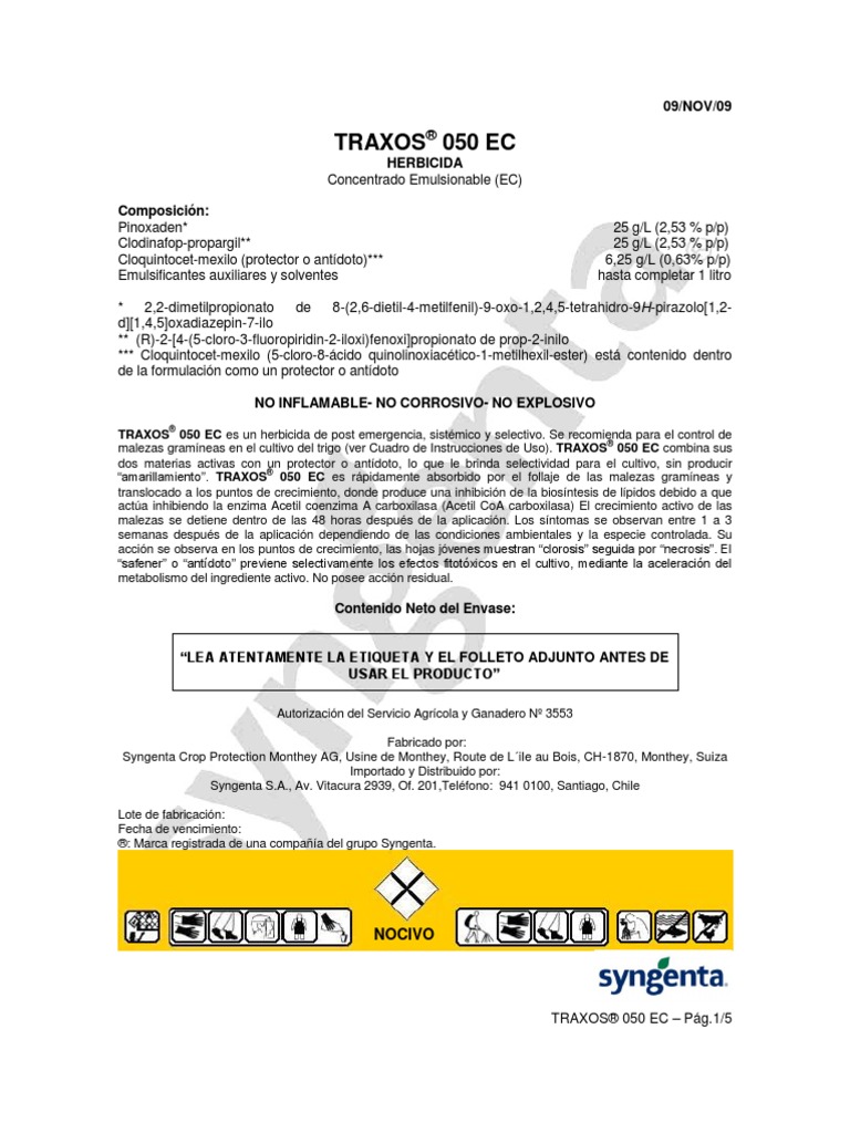 Traxos 050EC | Descargar gratis PDF | Suelo | Agua