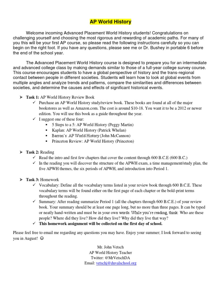 AP World History Course Guide | PDF | Wellness