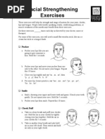 Facial Exercise Chart | PDF