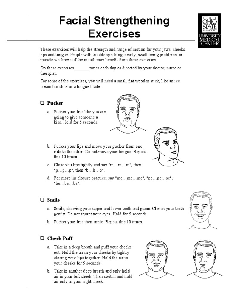 Facial Strengthening | PDF | Tongue | Mouth