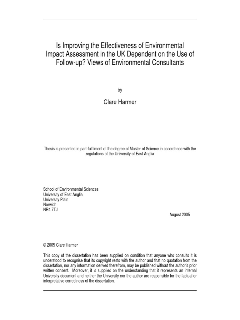 Eia | PDF | Environmental Impact Assessment | Survey Methodology