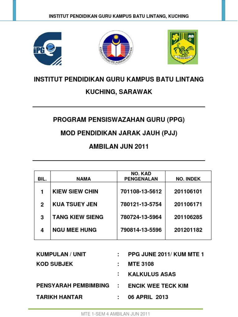 Institut Pendidikan Guru Kampus Batu Lintang Kuching, Sarawak | PDF ...