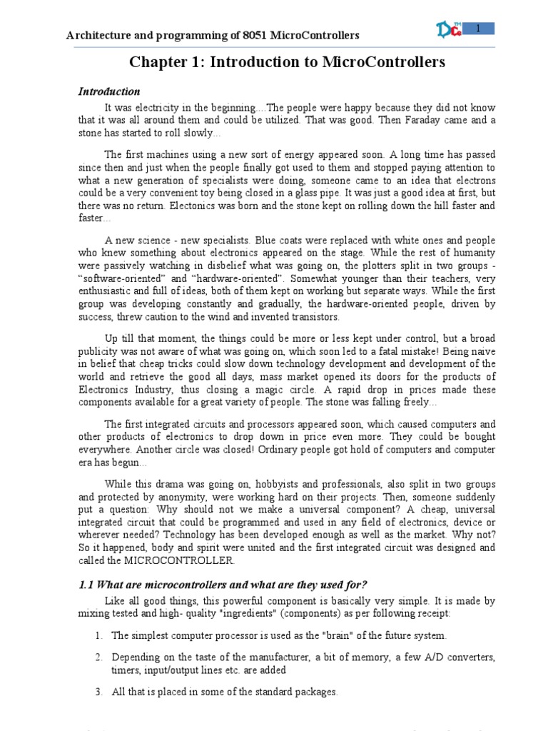 Architecture and Programming of 8051 MCU | PDF | Microcontroller | Central Processing Unit
