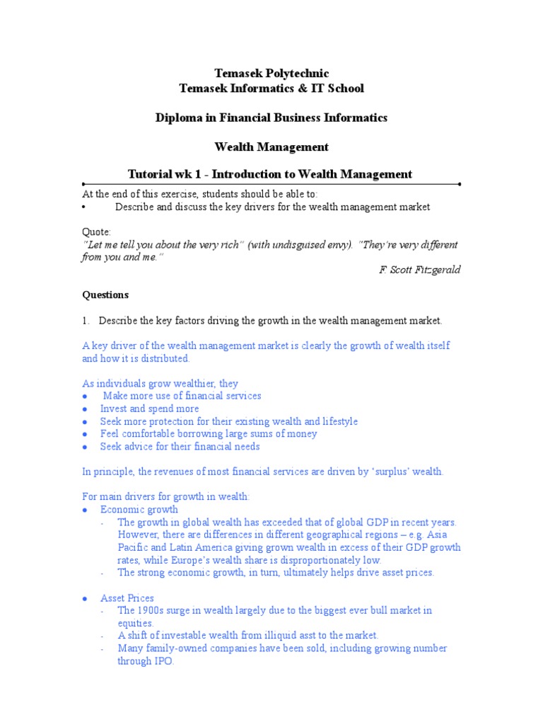 Introduction to Wealth Management | PDF | Wealth | Economic Growth