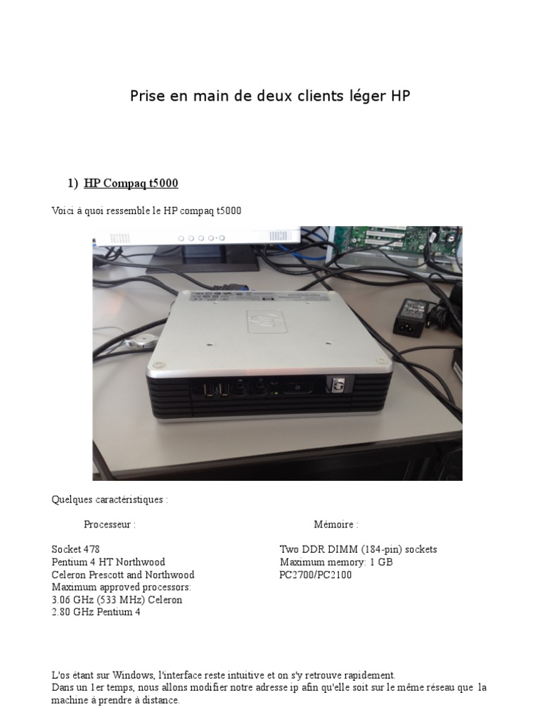 Client Léger HP 1 | PDF | Serveur (Informatique) | Architecture ...