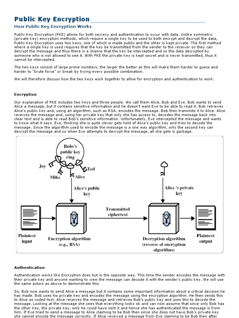 Public Key Encryption | PDF | Public Key Cryptography | Key (Cryptography)