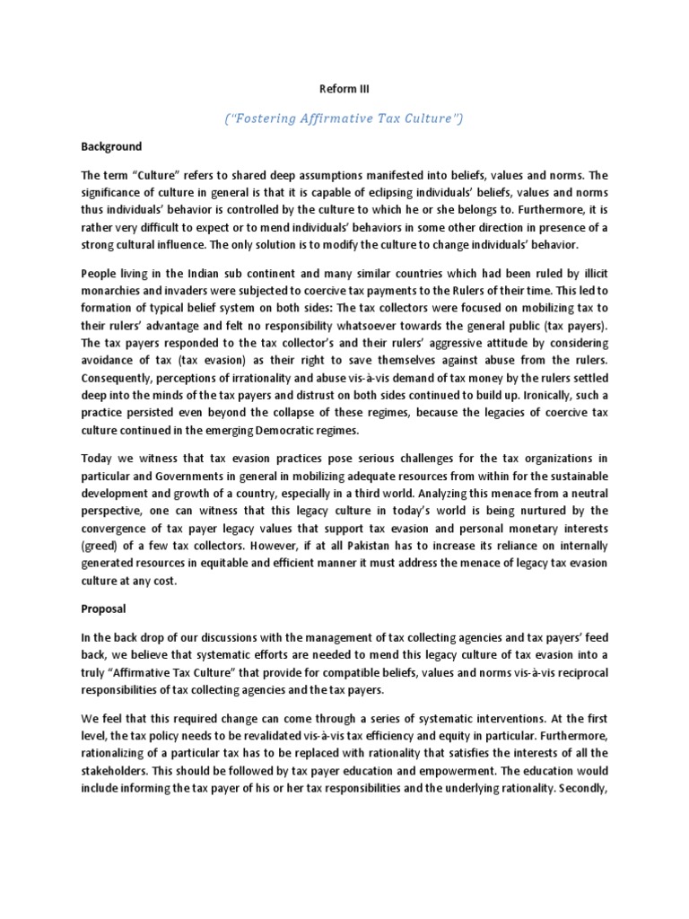 Road To Affirmative Tax Culture | PDF | Norm (Social) | Taxes