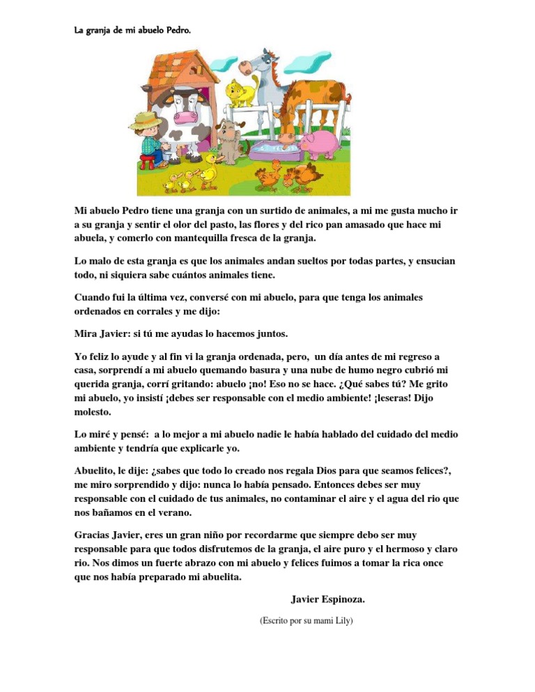 La granja de mi abuelo Pedro | PDF