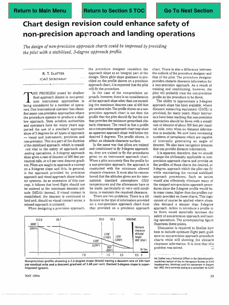 Chart Design Revision Could Enhance Safety of Non-Precision Approach ...