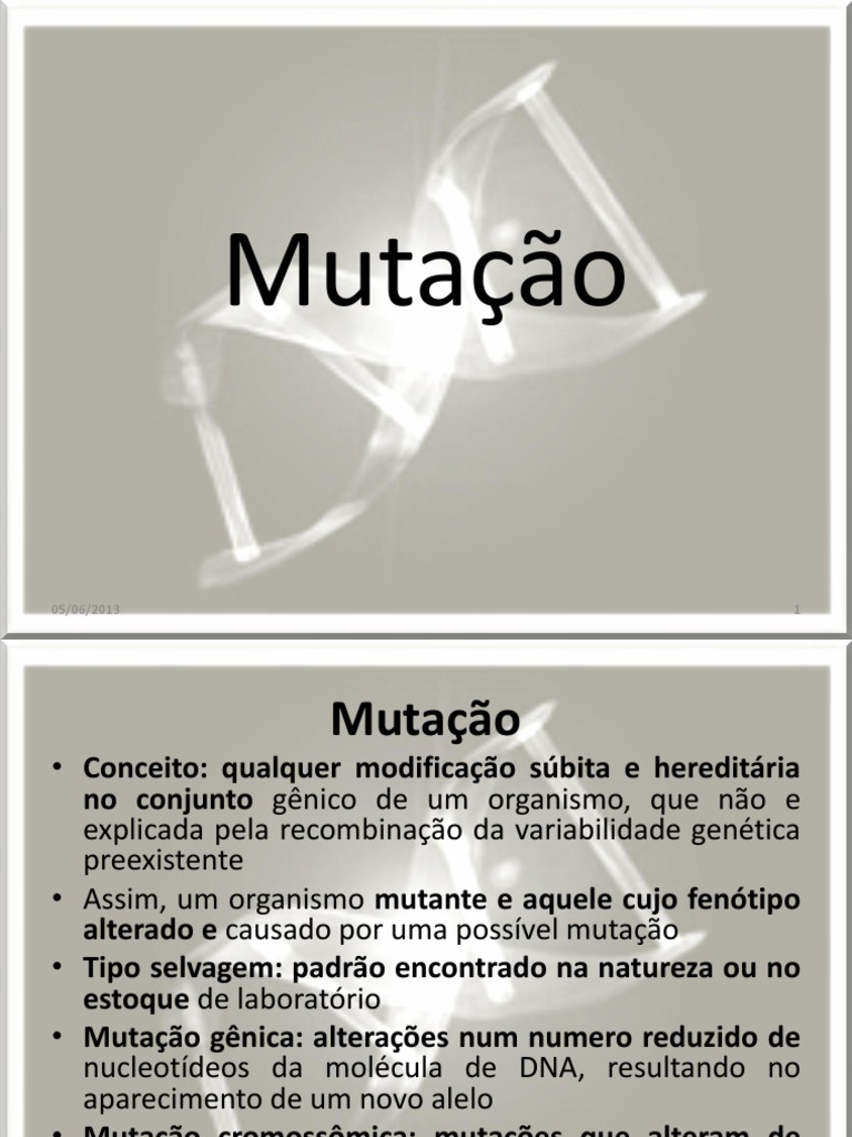 Aula 9 - Mutações | PDF | Mutação | Cromossomo